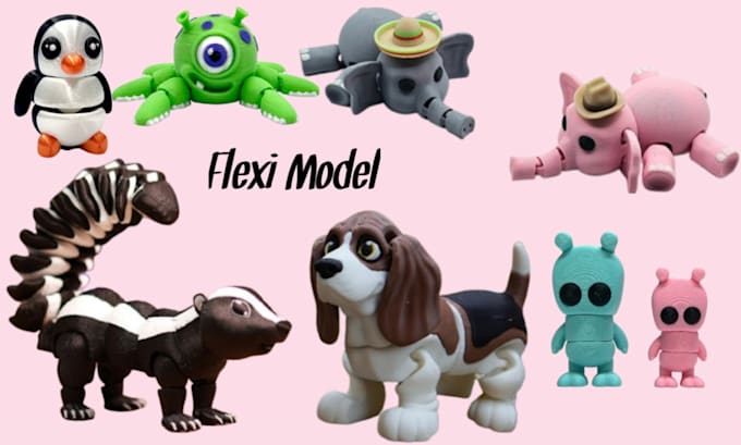 Sculpt flexi toy model flexi animals fidget toy design for 3d printing ...