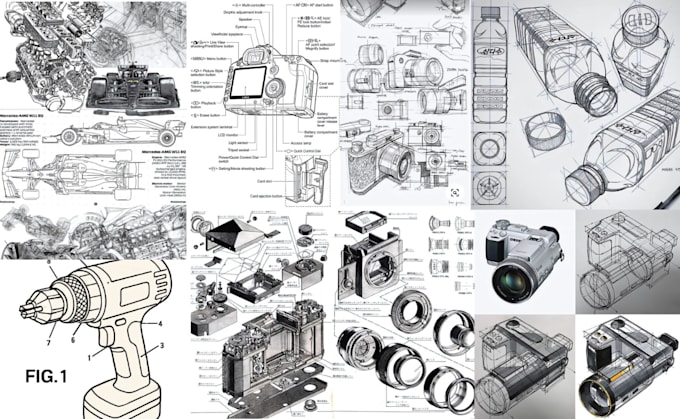 Do technical patent drawing design or utility patent product patent ...