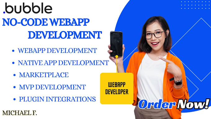 Build no code bubble io mvp marketplace website appsheet app, adalo flutterflow by Olami_posi01 ...