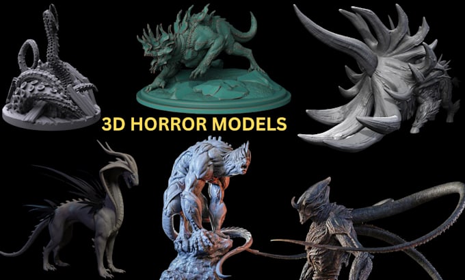 3d horror character scary model halloween 3d model for 3d printing and ...