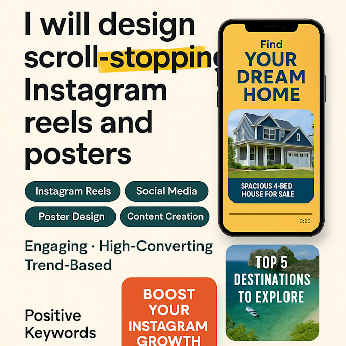 Design instagram reels and posters for your brand by Shiqdhi | Fiverr