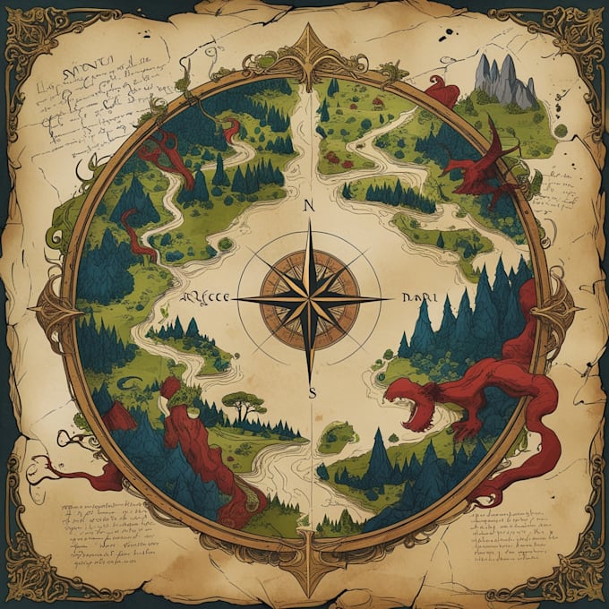 Create your fantasy map illustration by Gretmora | Fiverr