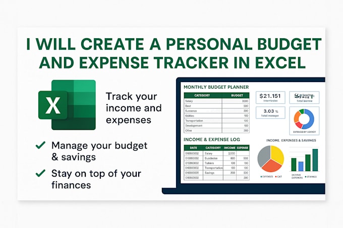 Create a custom excel income and expense tracker for you by Alekshendra ...