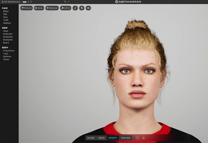 Realistic character aaa 3d metahuman modeling unreal engine character ...