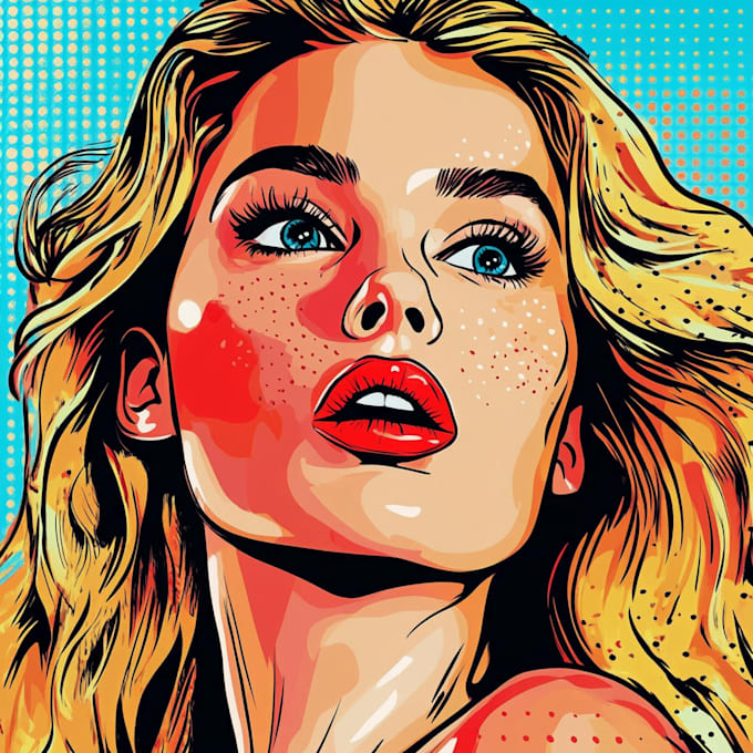 Draw a retro pop art roy lichtenstein style by Danikaendse | Fiverr