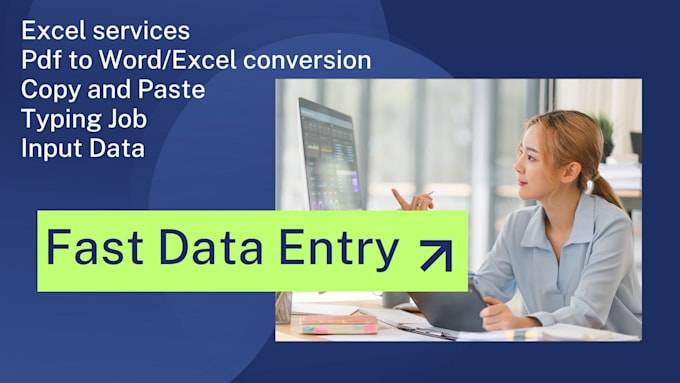 Do fast data entry services, excel services, pdf conversion by Therealchemgeek | Fiverr