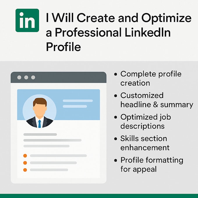 Create and optimize a professional linkedin profile by Sayed_shahin ...