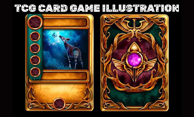 Create custom tcg card template card game design trading card game ...