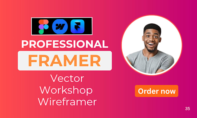 Create simple framer website figma framer workshop component vector portfolio by Asher_web | Fiverr