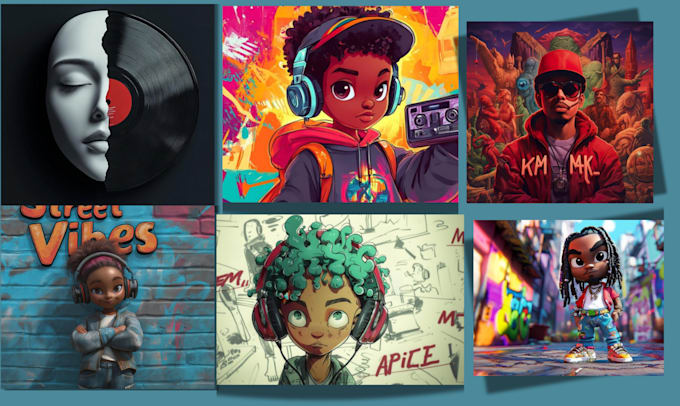 Design your album cover artwork, ep artwork, cd cover, cartoon album ...