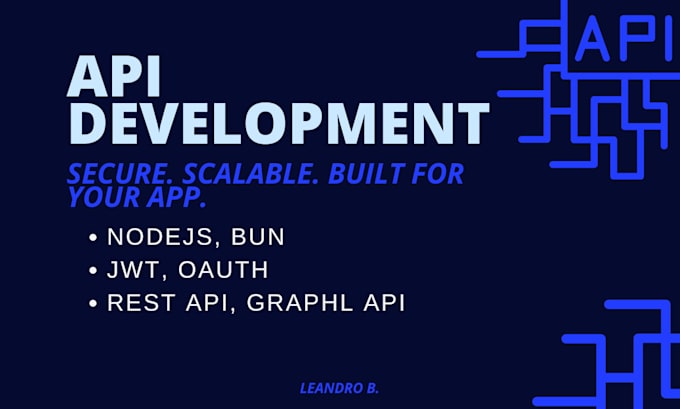 Do node js developer backend rest api development by Leandro203 | Fiverr