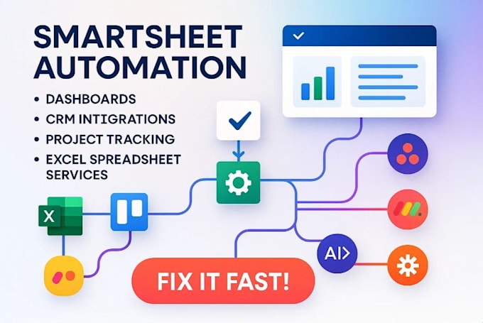 Automate crm smartsheet dashboards asana trello api kpi integration ...