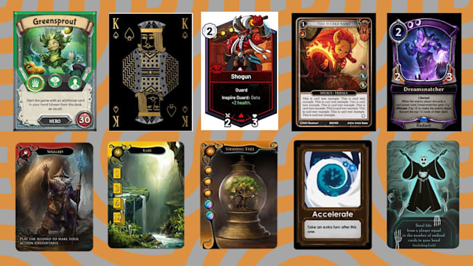 Custom playing card design card game design card illustration card game ...