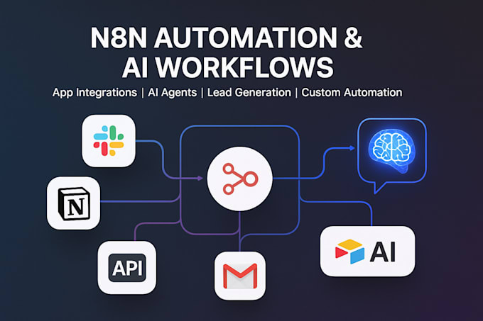 Do ai automation with n8n workflow, n8n agent, ai agent n8n app integration, api by Promise__3 ...