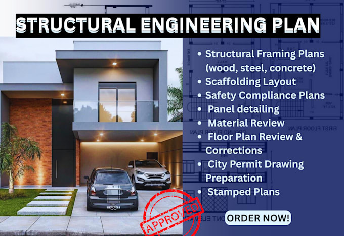Structural framing scaffolding layout panel review floor plan stamp ...