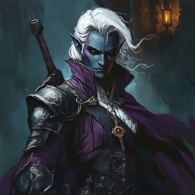 Paint your dark fantasy dnd character illustration by Jeaniqttingh | Fiverr
