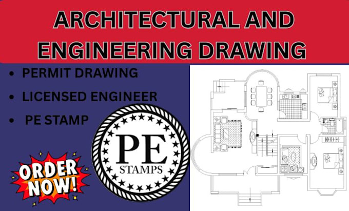 Stamped structural plan engineering plan architectural drawing licensed ...