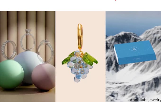 Realistic 3d jewelry animation visualization rendering cgi animation ...