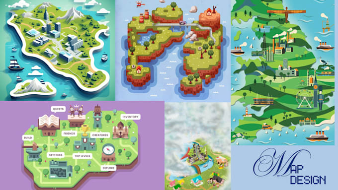 Design event map rv park maps city map vector travel map dnd fantasy ...