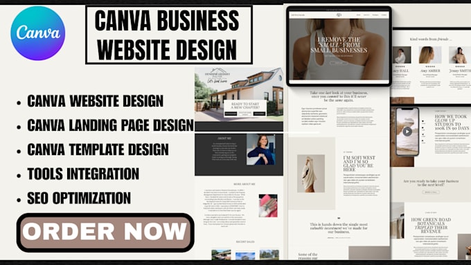 Build canva website design landing page canva website canva template ...