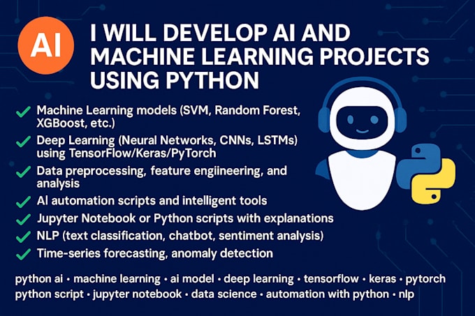 Develop ai and machine learning projects using python, ai sales agent, python ai by Heritage ...