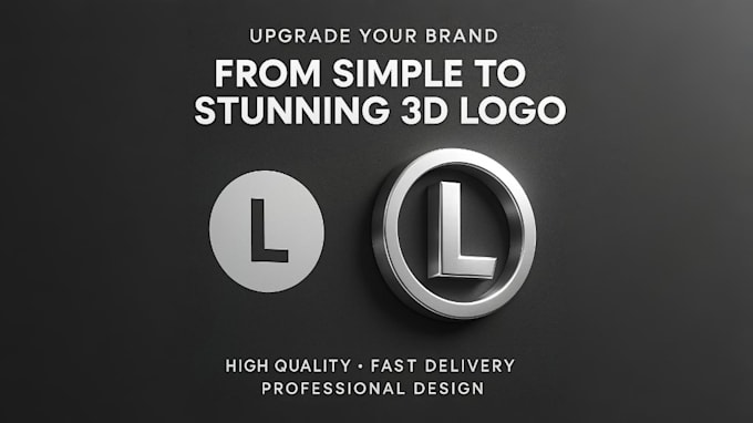 Transform your simple into modern 3d logo by Princerahilkhan | Fiverr
