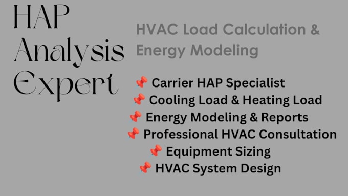 Perform professional hap analysis for hvac load calculation by Yusrakiran | Fiverr