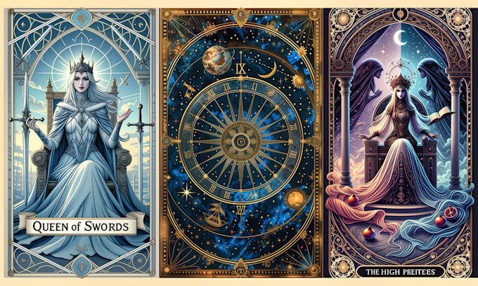 Draw card game design playing card game oracle card, tarot card design ...