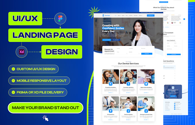 Design custom ui ux in figma for website or landing page by Krishna0708 ...