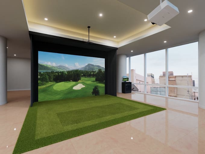 Showcase 3d golf showroom, sport arena, car care centre 370km, 8k ...