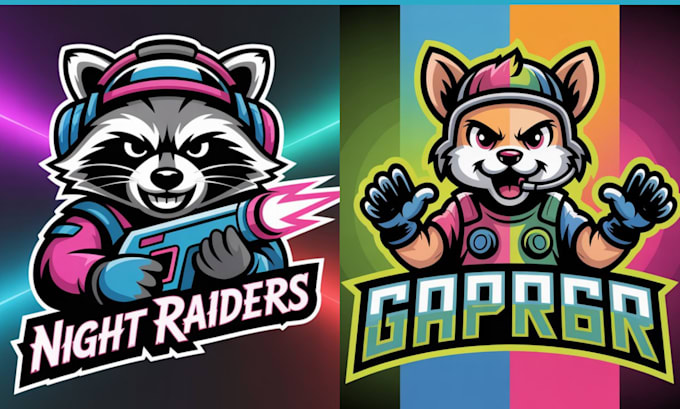 Design cute mascot logo in chibi anime style chibi animals sticker with ...