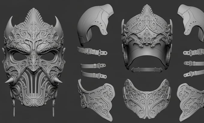 3d mask 3d helmet 3d printing 3d model mask 3d cosplay helmet by Harry ...
