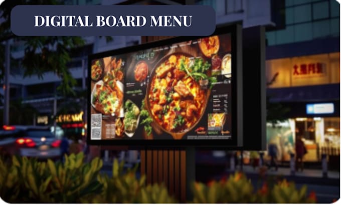 Design perfect digital menu board tv menu static and animated led menu ...