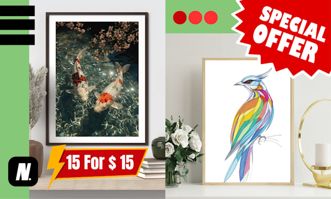 Custom ai wall art 4k printable designs by Noviw_studio | Fiverr