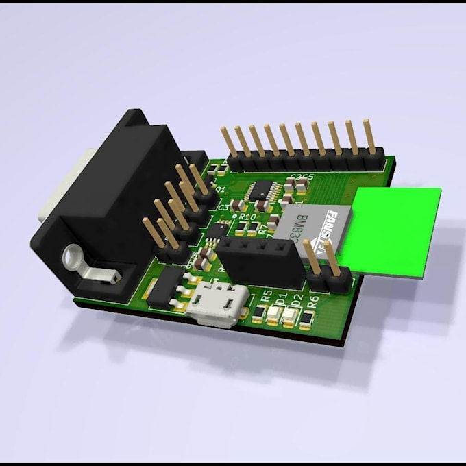 Do custom pcb board circuit design schematic 3d model on pcb design software by Peter_embedded ...