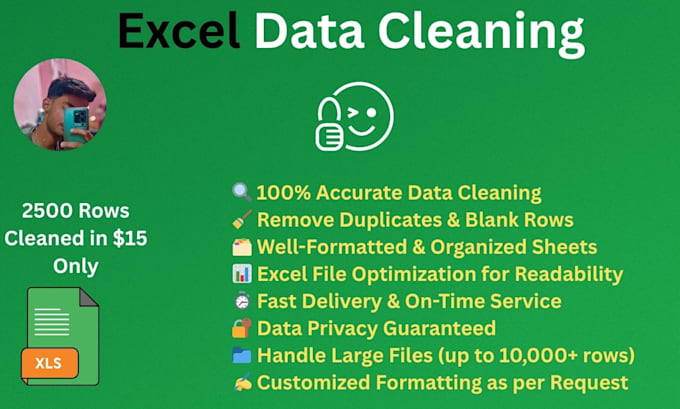Professionally clean, organize and format your excel data by Nahil_excel24 | Fiverr