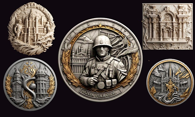 3d coin design 3d cnc coin 3d bas relief laser engraving 3d printing ...