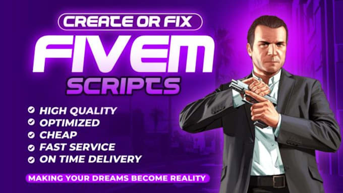 Make custom fivem script ,fivem developer, esx, qbcore, roleplay, mlo by Haleeyahstudio | Fiverr