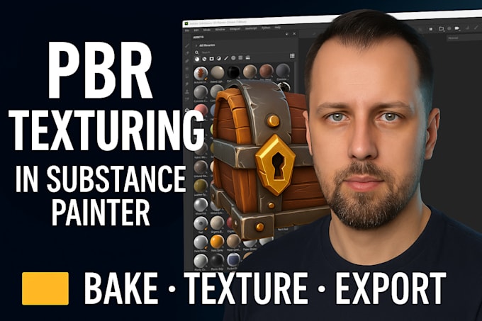 Teach you pbr texturing in substance painter game assets or product models by Volodreamer | Fiverr