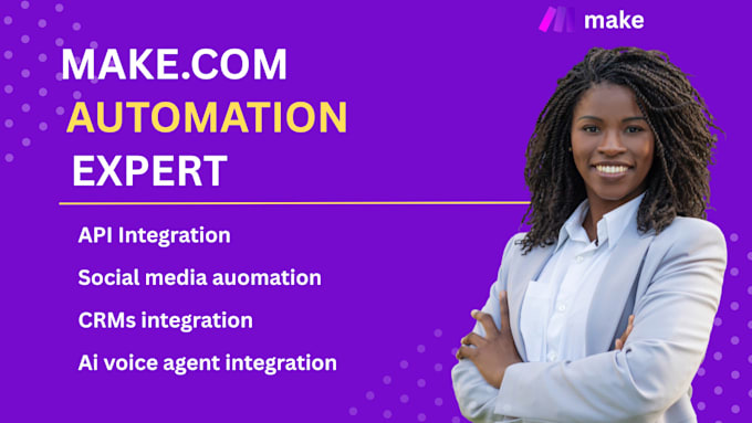 Make ai builder make ai agent make automation make com scenario integromat by Maryt27 | Fiverr