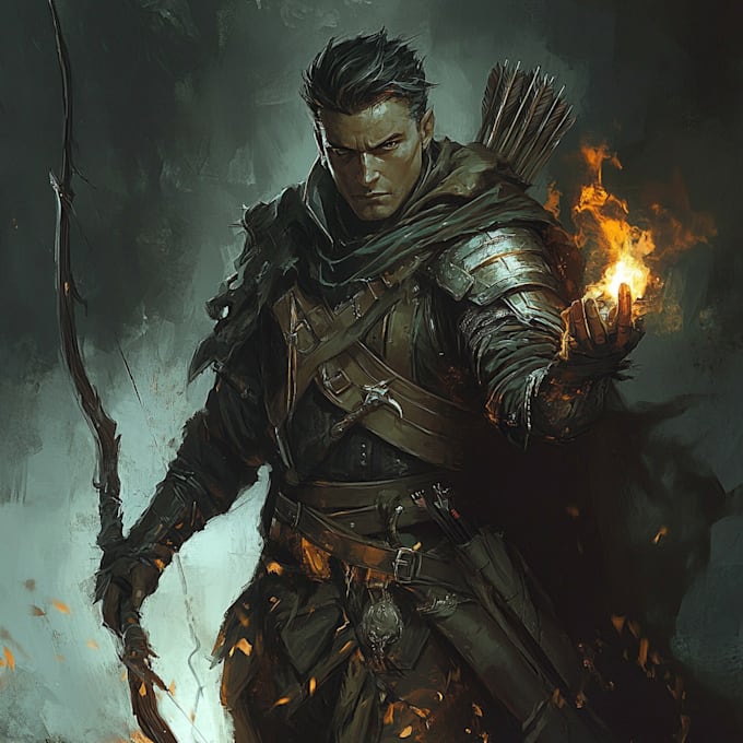 Make a awesome dnd character art and dnd character art by Leandriclark ...