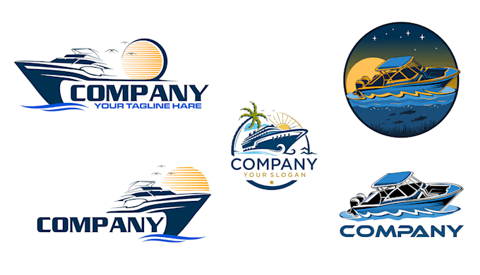 Design modern ship boat yacht and sailboat logo by Eudokia_koper | Fiverr