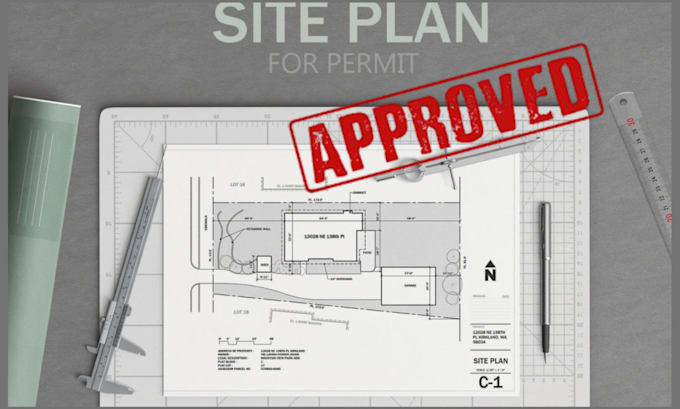 Draw 2d site plan,plot plan, lot subdivision for city permit in 24 ...