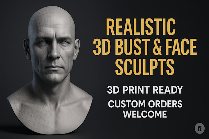 Sculpt realistic 3d head model, bust, face, and mask models for 3d ...