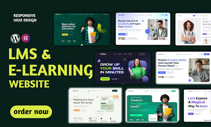 Build wordpress lms educational website online course website elearning website by Dsign_expert ...