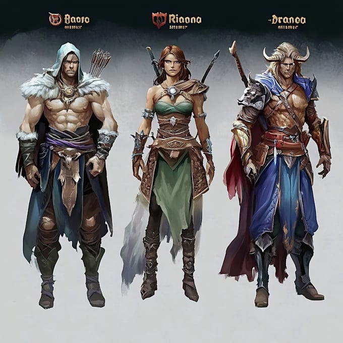 Create fantasy concept art and dnd characters design by Lianamut | Fiverr