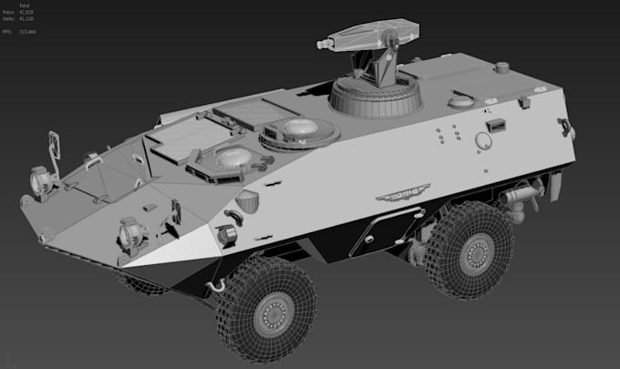 Design 3d model of a tank artillery, military vehicle, vr simulation ...