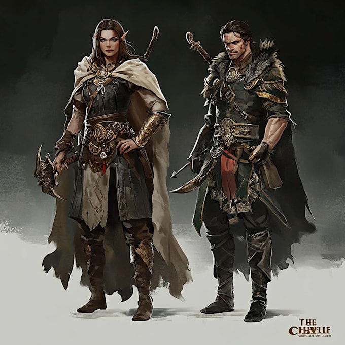 Draw dnd character art, fantasy illustration or concept art by ...