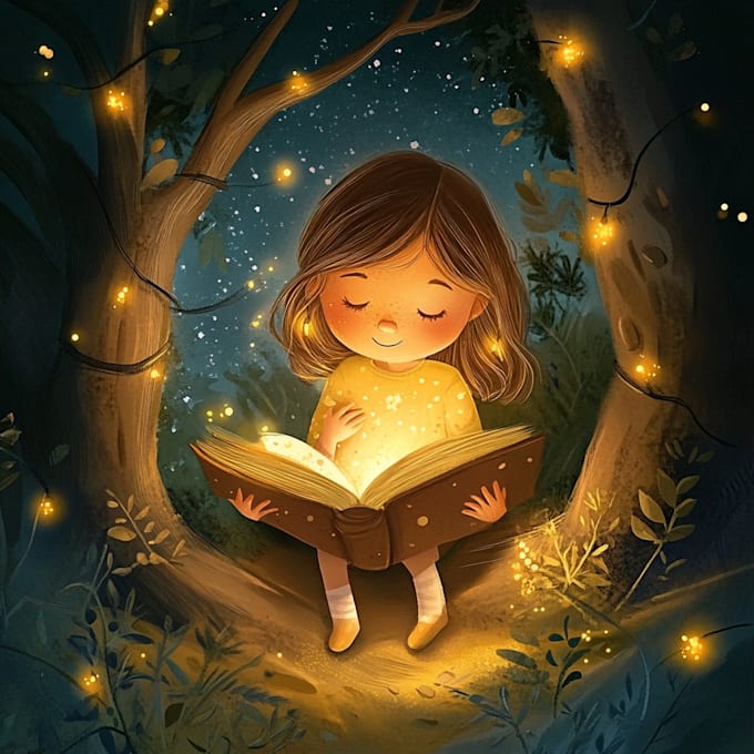 Do cute children book illustrations by Lorenzoames | Fiverr