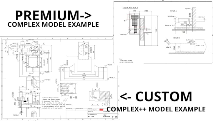 Do 2d technical drawing, line diagram, illustration by Ilhamahli | Fiverr